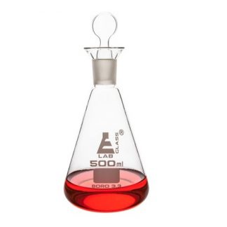 Fiola (erlenmeyer) yodométrica tapa de vidrio 250 mL 4016-0250 – Grupo ...