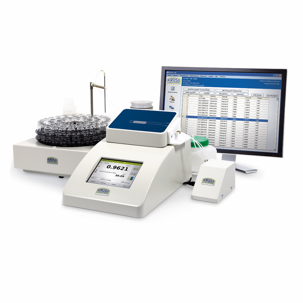 Densímetro con automuestreador para 18 o 36 muestras (0–3 g/cm³ ± 0. ...